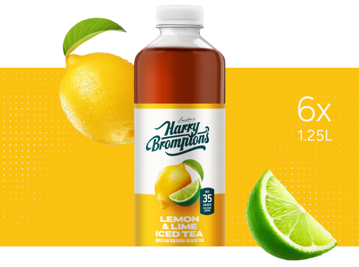 Lemon & Lime Iced Tea 6 x 1.25L – Harry Brompton's